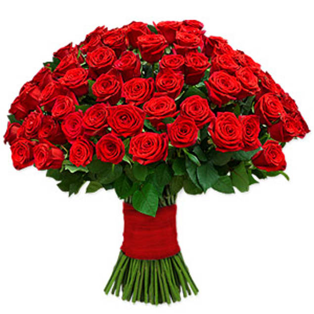 100 Red Roses | Brazil Flower Delivery | Prestige Flowers