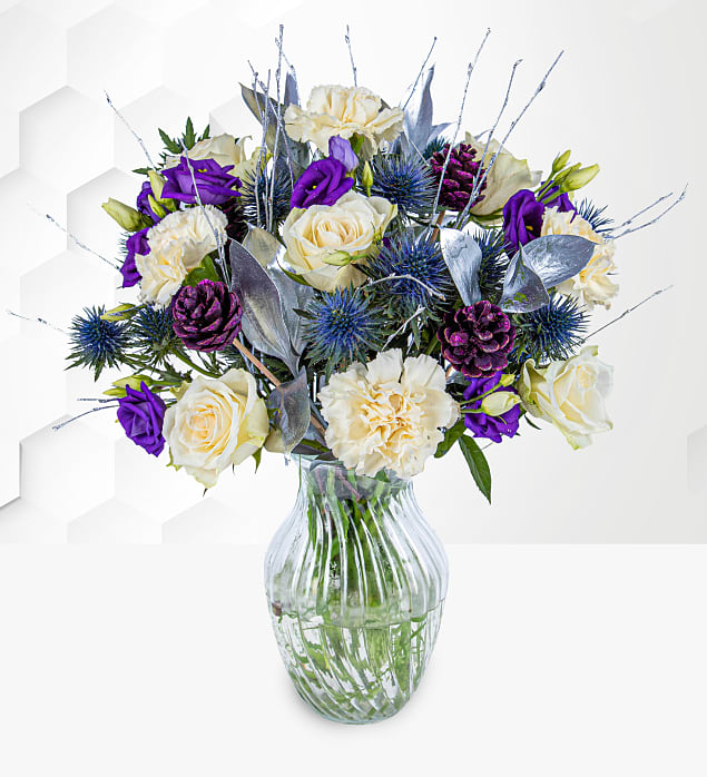 Captivating 'Frost Delight' Bouquet | Prestige Flowers UK