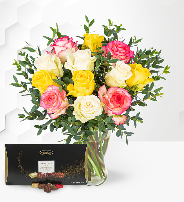 Luxury Roses with Chocs for Mum | Prestige Flowers